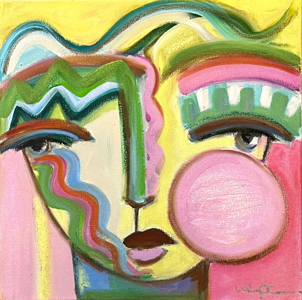 She Loves Love Chica - 14" x 14" – Windy O'Connor Art and Home